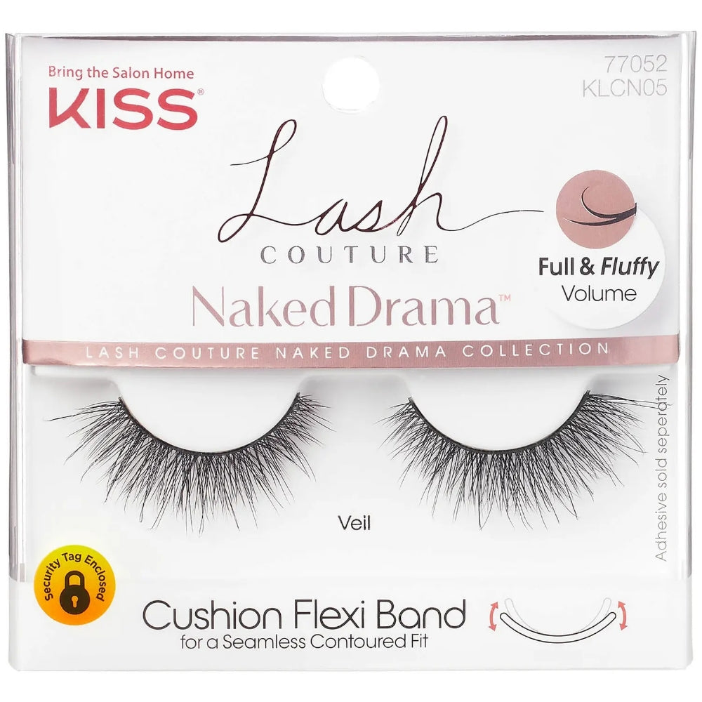 Kiss Lash Couture Naked Drama Collection Strip Lashes Veil Black – Justmylook