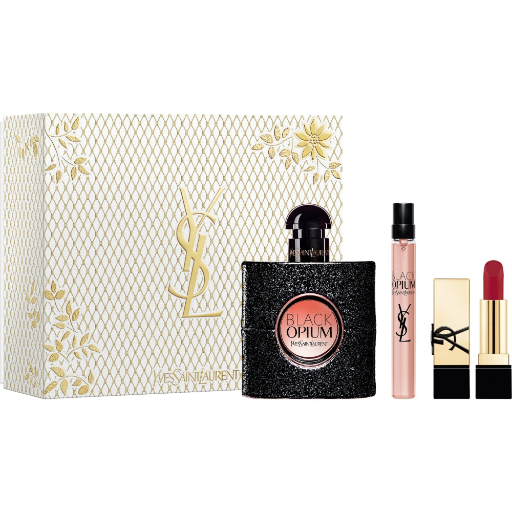 Yves Saint Laurent Black Opium Eau De Parfum Gift Set 50ml – Justmylook