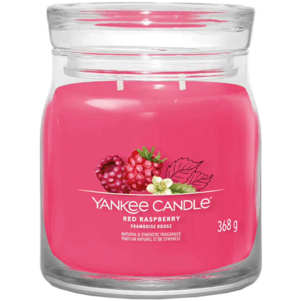 Yankee Candle Red Raspberry Medium Signature Jar Candle – Justmylook