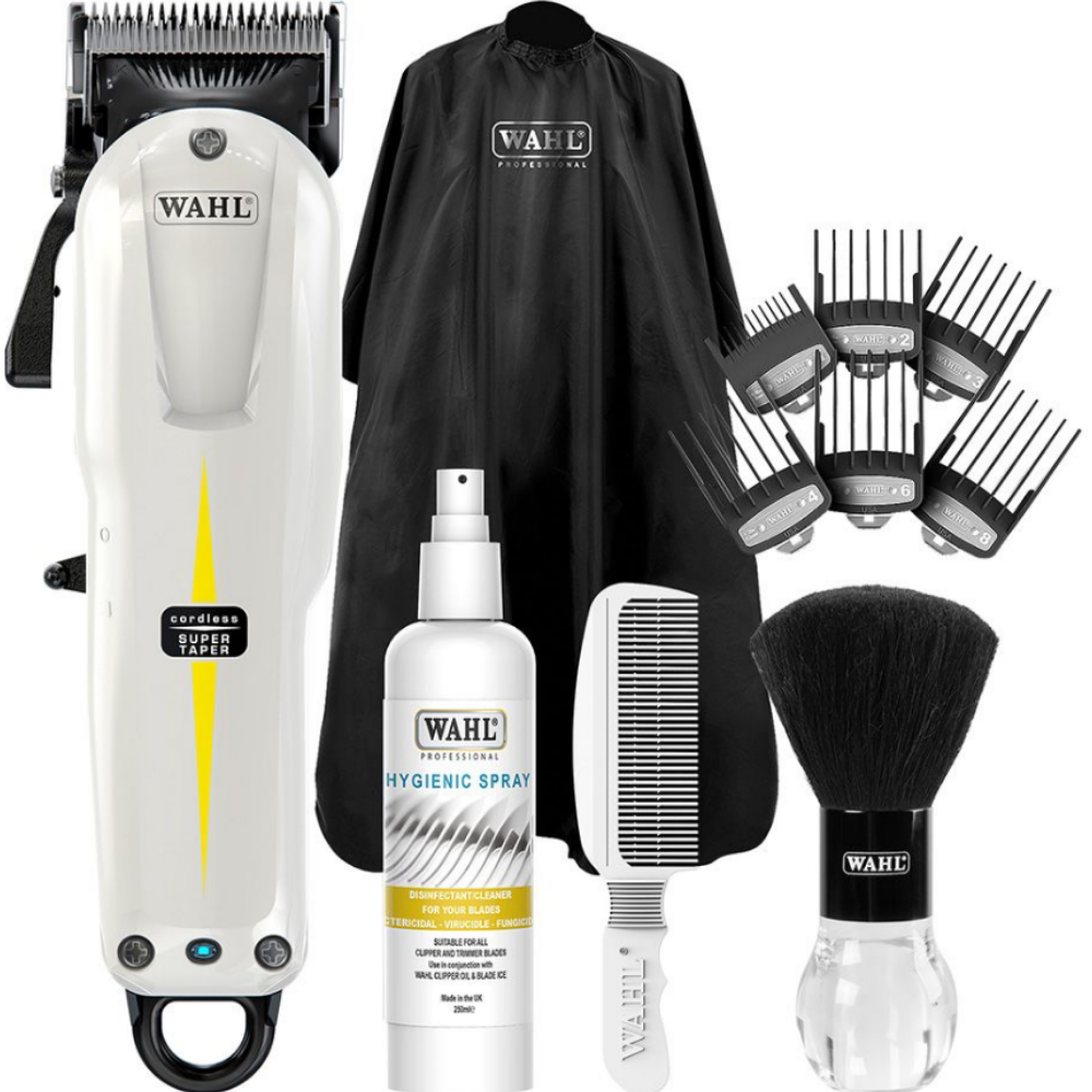 Wahl Professional Cordless Super Taper Hair Clipper Essentials Kit ...