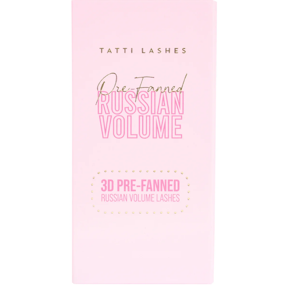Tatti Lashes 16mm C Curl Pre-Fanned Russian Volume 3D Individual Lashe ...