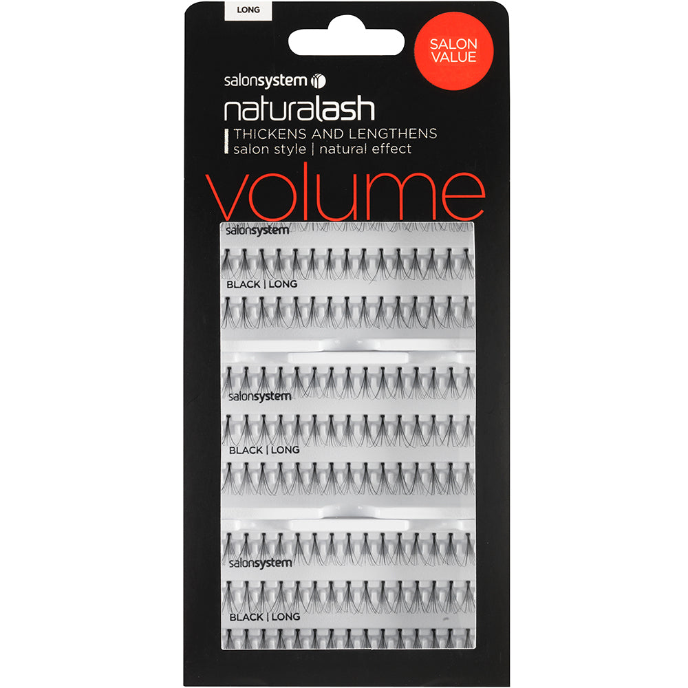 Salon System Naturalash Individual Lashes Black Long 3 Pack – Justmylook
