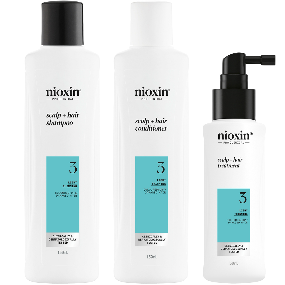Nioxin System 3 Hair Starter Kit for Coloured Hair with Light Thinning ...