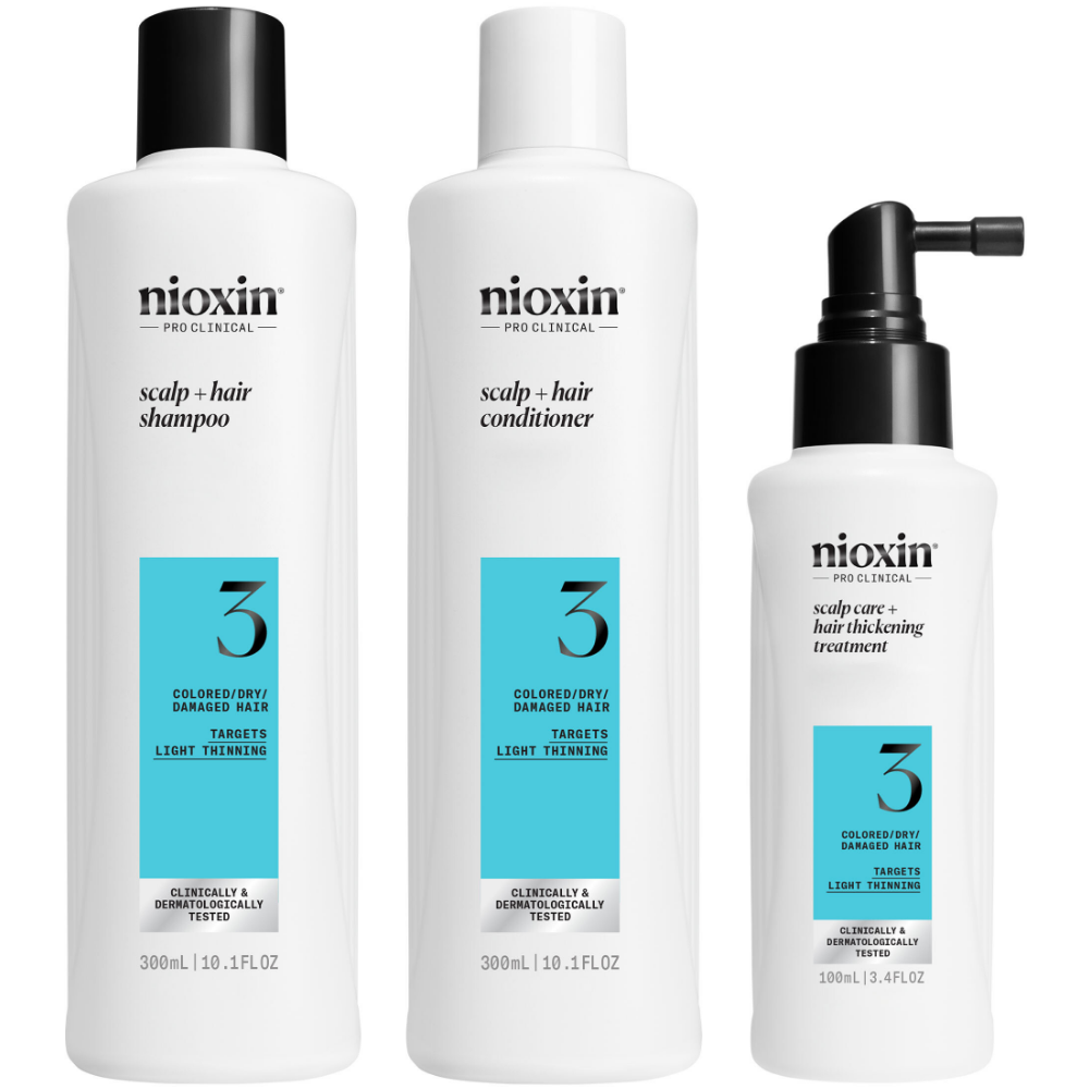 Nioxin System 3 Hair Starter Kit for Coloured Hair with Light Thinning ...