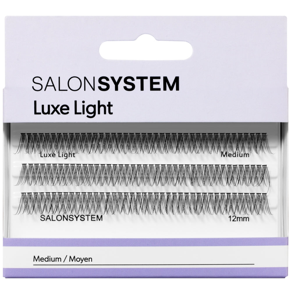 Salon System Individual 3D Luxe Individual Lashes Light Medium Black ...