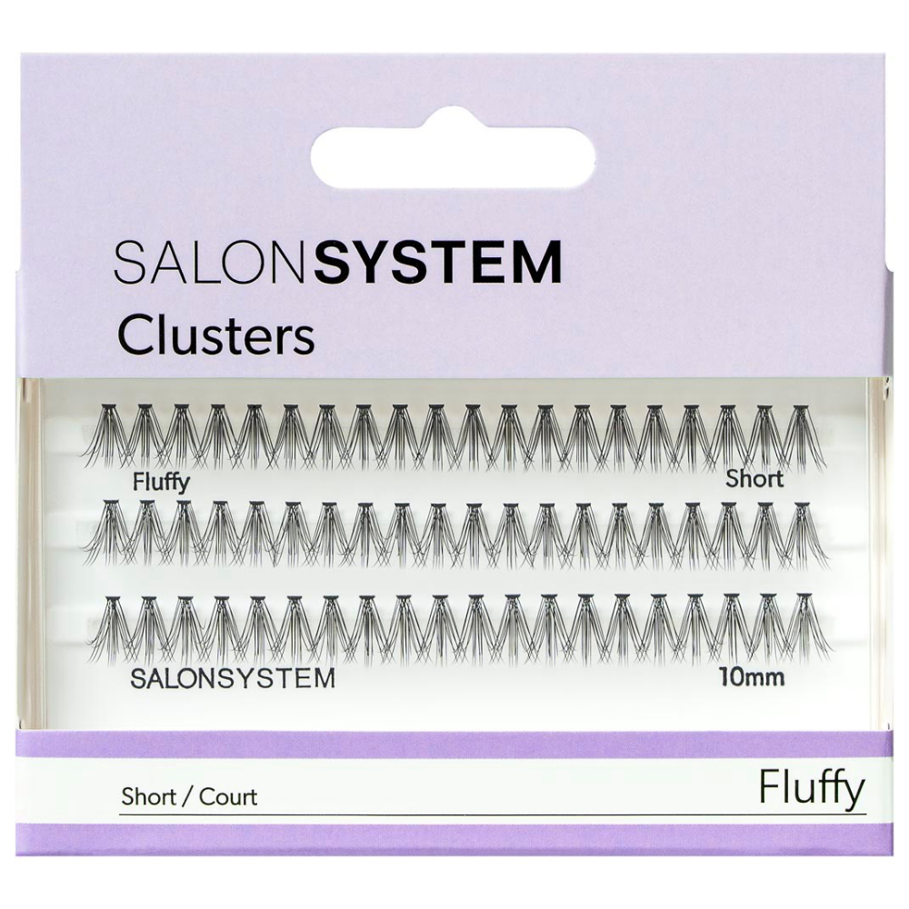 Salon System Individual Lashes Black Fluffy Short – Justmylook
