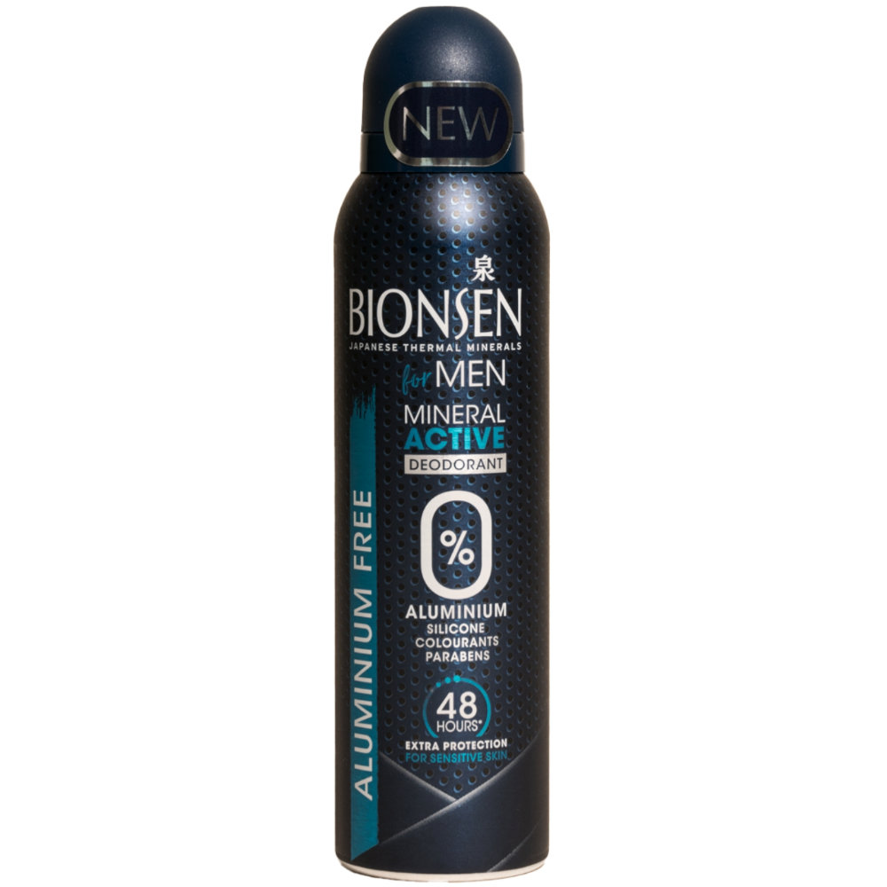 Bionsen Mineral Active Deodorant Aerosol Spray For Men 150ml – Justmylook