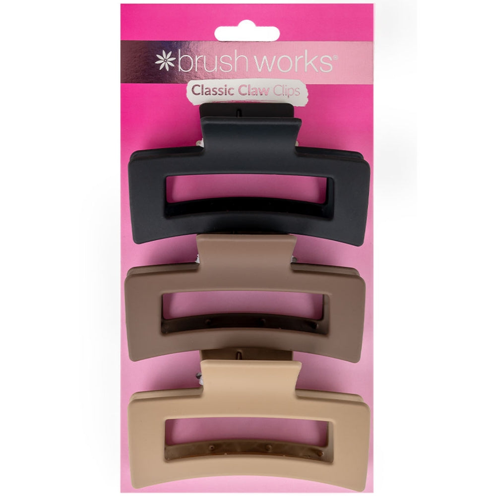 Brushworks Classic Claw Clips Pack of 3 – Justmylook