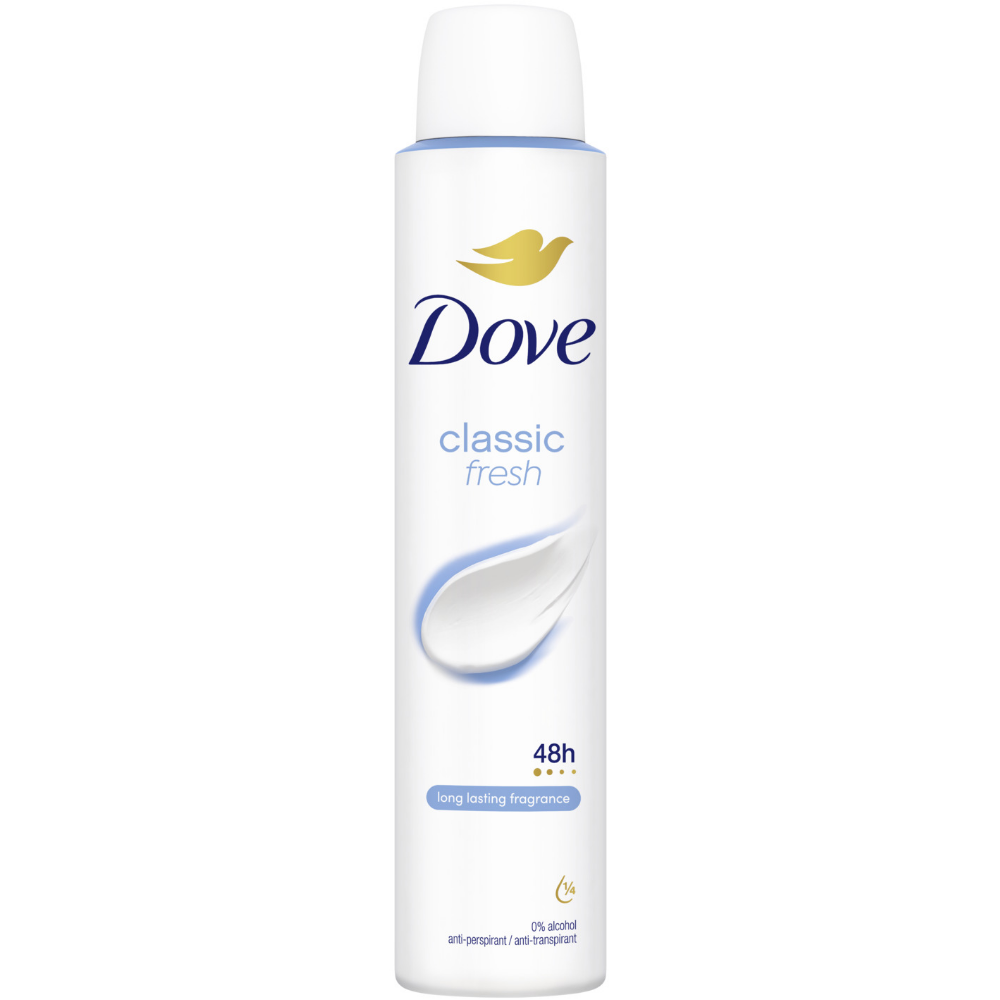 Dove Classic Fresh 48h Anti-Perspirant Deodorant Spray 200ml – Justmylook