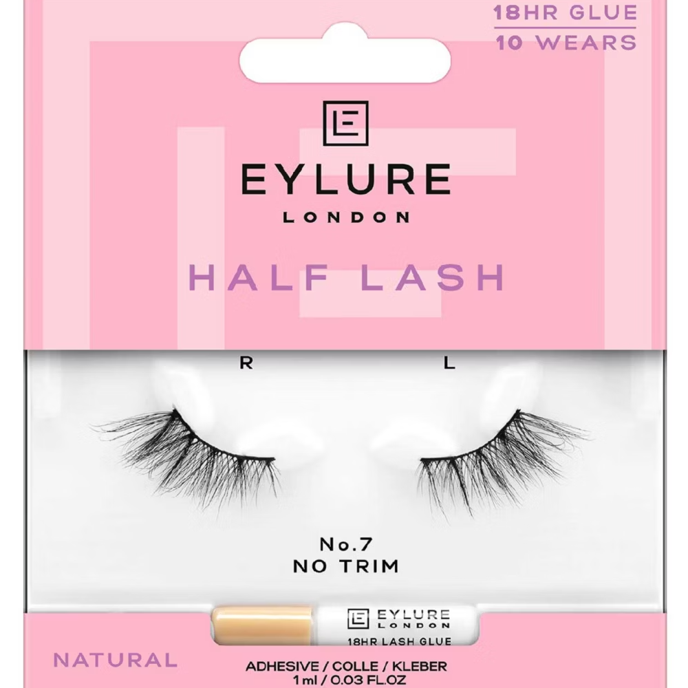Eylure Half Lash No. 7 Natural No Trim Strip Lashes Black – Justmylook