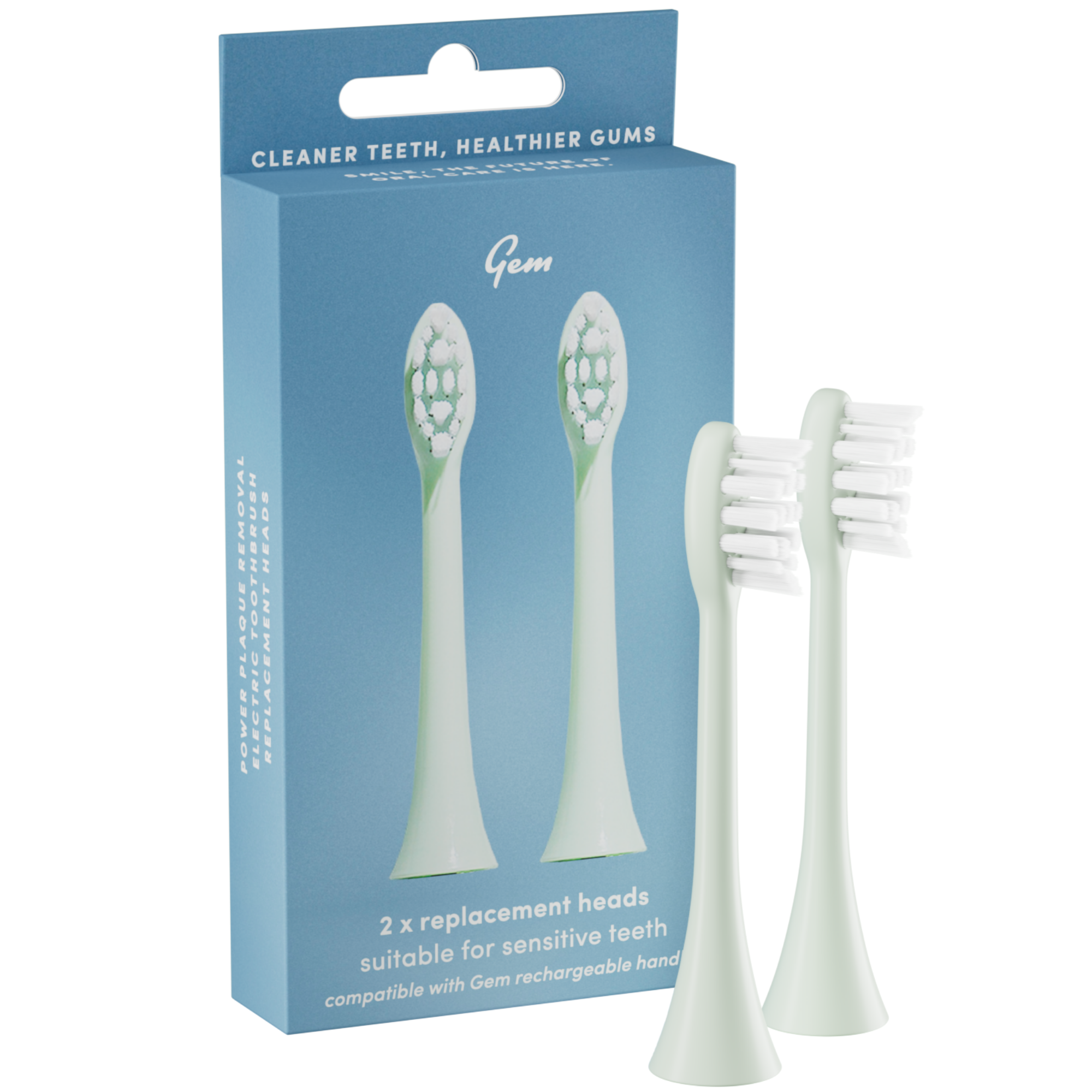 Gem Electric Toothbrush Replacement Heads Mint – Justmylook