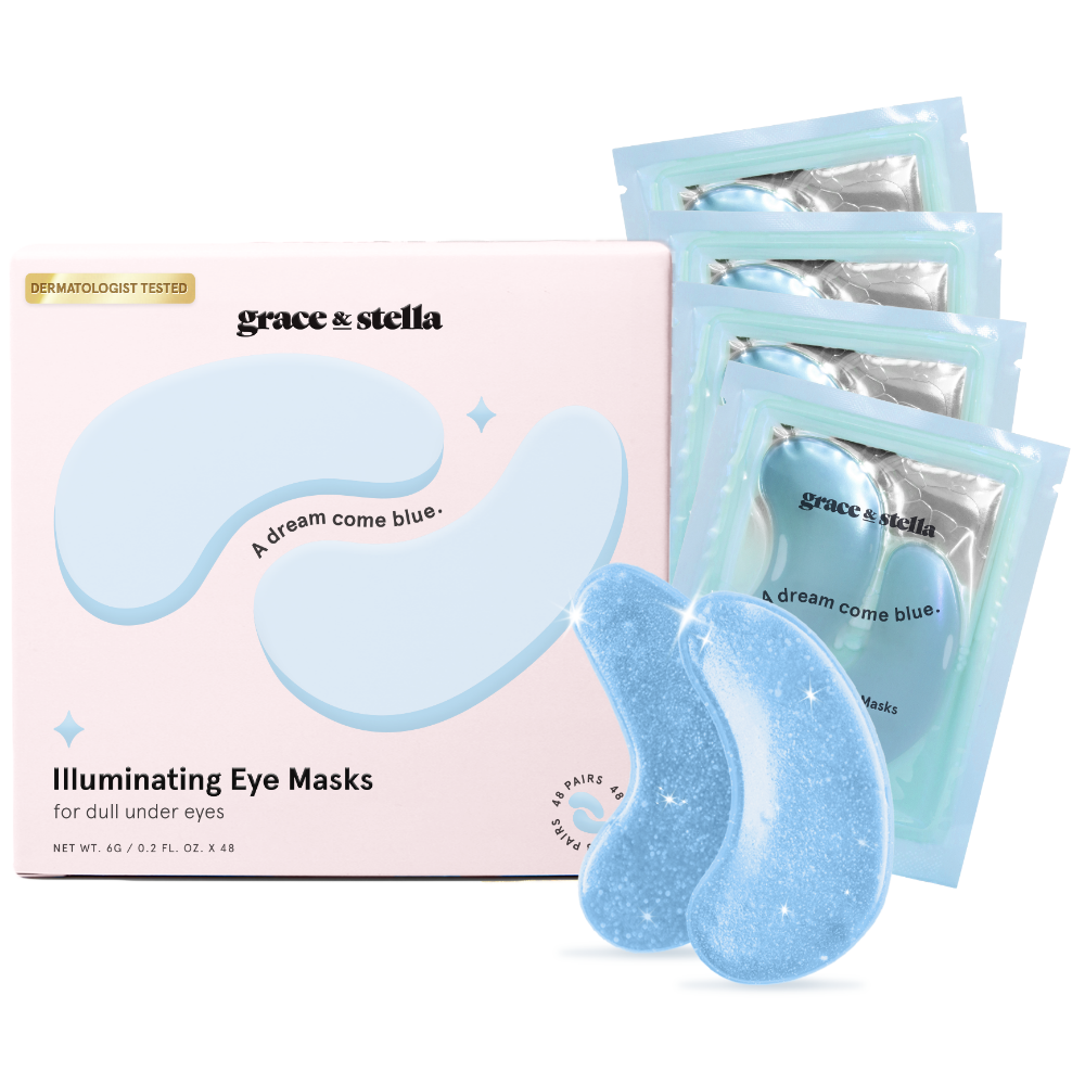 Grace & Stella Illuminating Blue Under Eye Masks Pack of 48 – Justmylook
