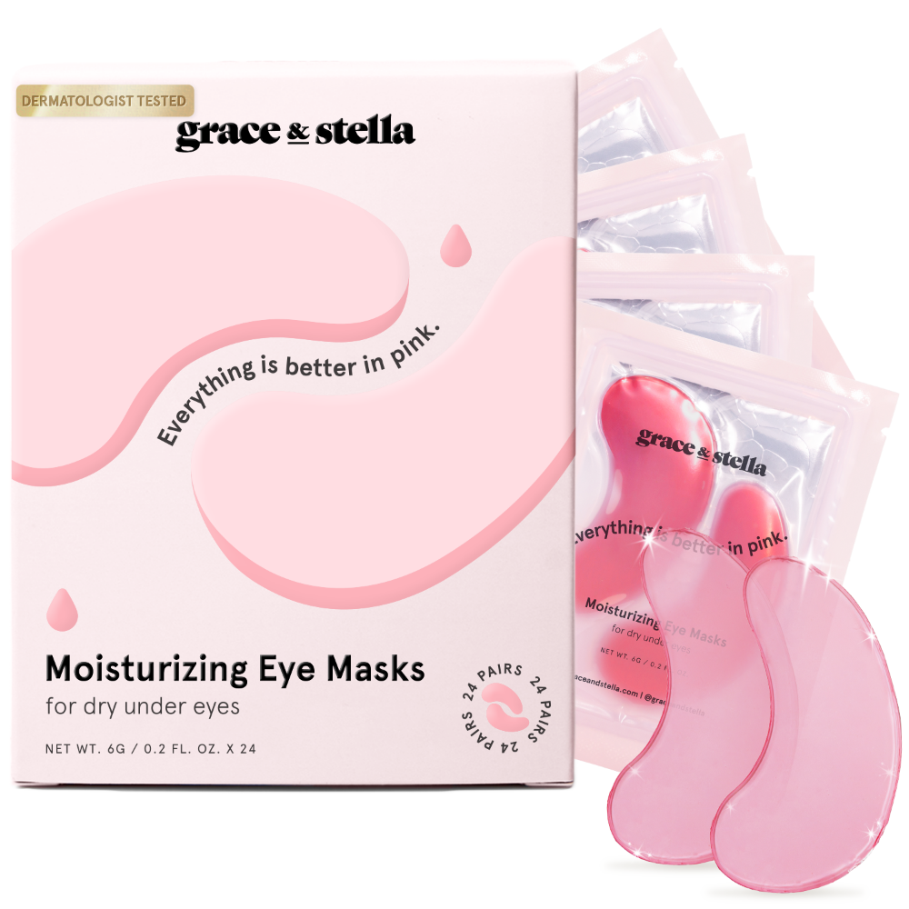 Grace & Stella Moisturising Pink Under Eye Masks Pack of 24 – Justmylook