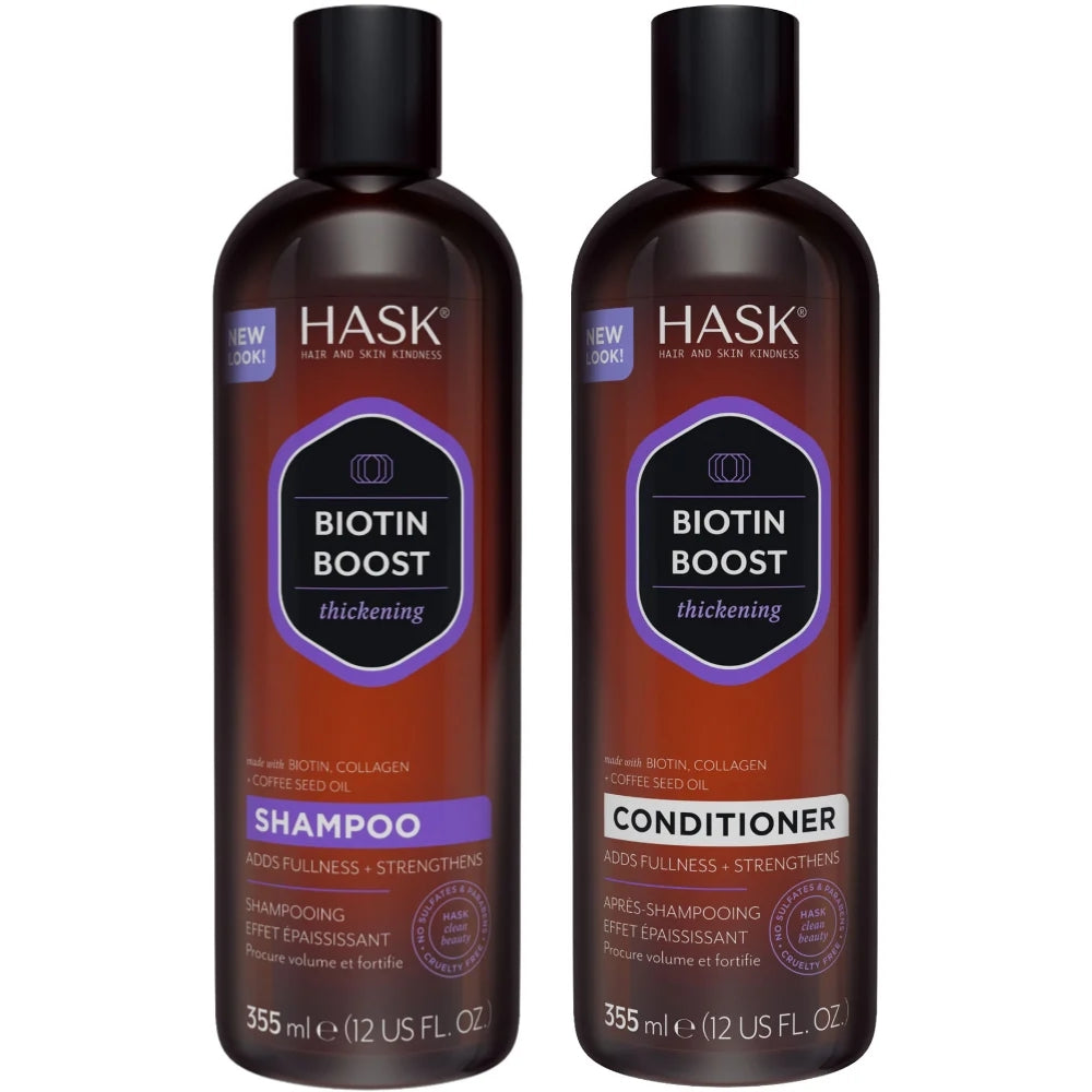 Hask Biotin Boost Thickening Shampoo & Conditioner Twin 2 x 355ml ...