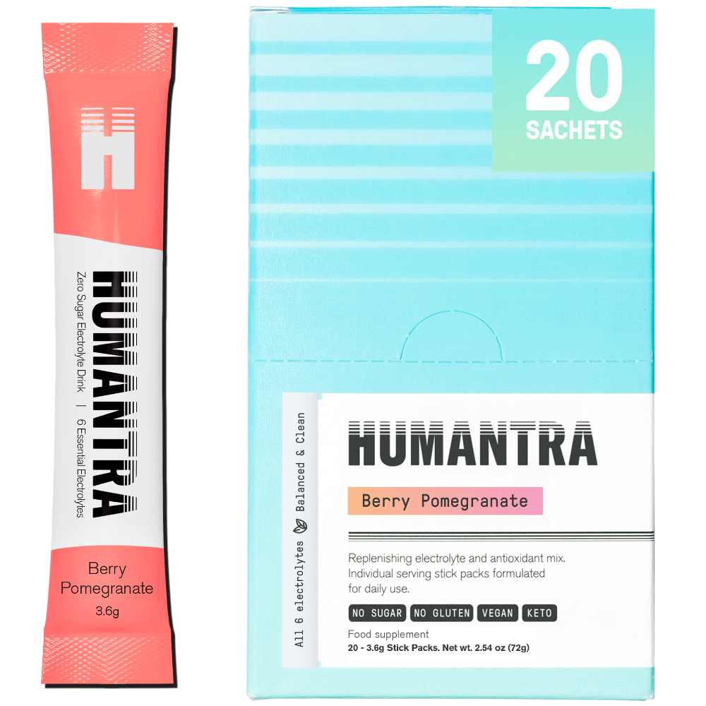 Humantra Berry Pomegranate Electrolyte Powder Hydrating Supplement x20 ...