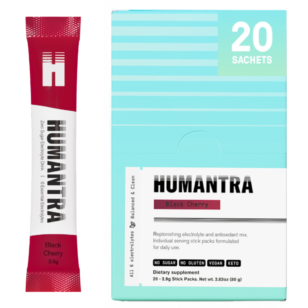 Humantra Black Cherry Electrolyte Powder Hydrating Supplement x20 ...