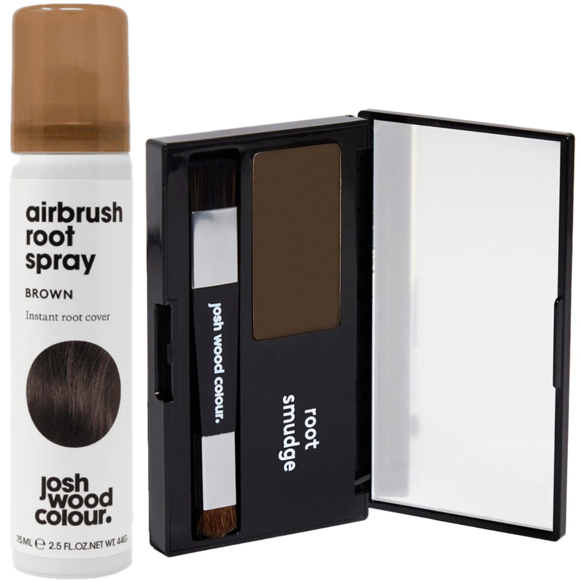 Josh Wood Colour Brown Root Smudge 4g & Airbrush Root Spray 75ml Duo ...