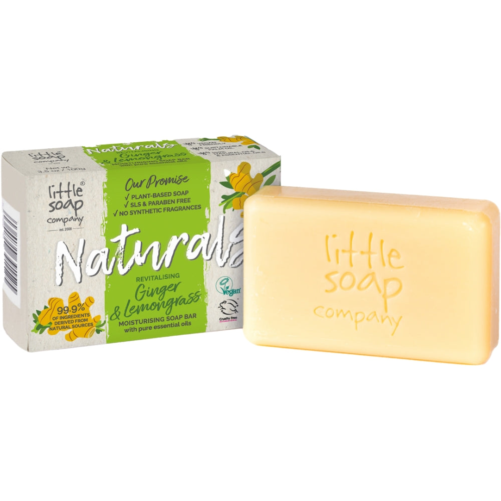Little Soap Company Naturals Moisturising Soap Bar Ginger & Lemongrass ...