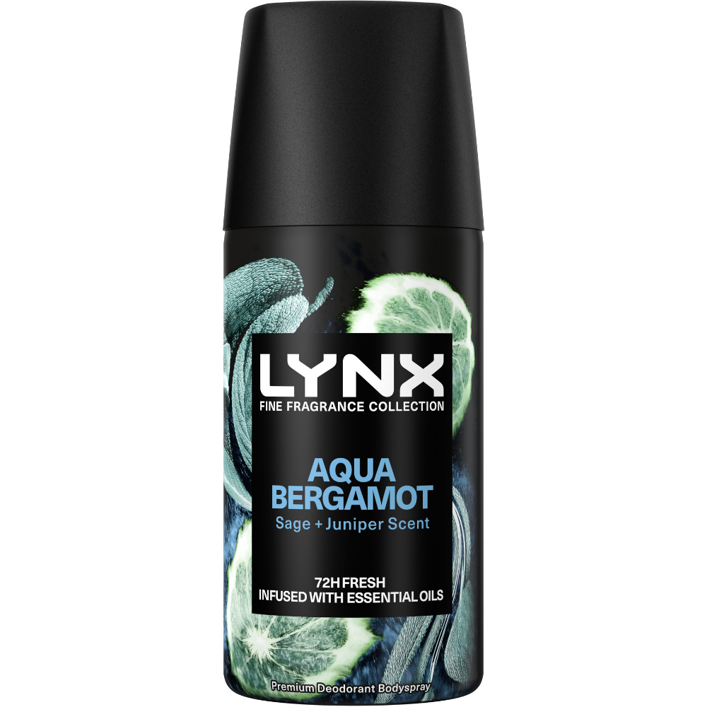 Lynx Fine Fragrance 72h Aqua Bergamot Sage & Juniper Premium Deodorant ...