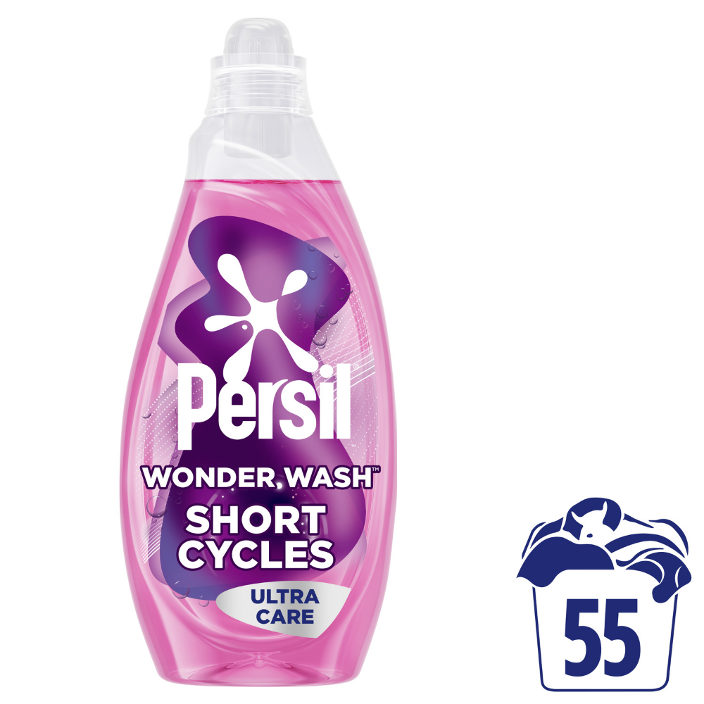 Persil Wonder Wash Ultra Care Bio Liquid Laundry Washing Detergent 55 ...