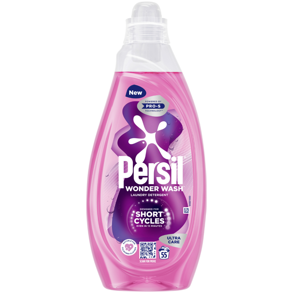 Persil Wonder Wash Ultra Care Bio Liquid Laundry Washing Detergent 55 ...