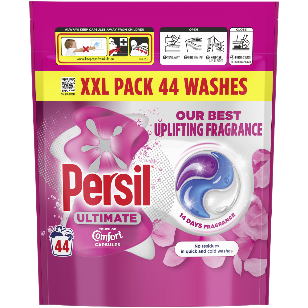Persil Ultimate Touch Of Comfort Bio Laundry Washing Detergent Capsule ...