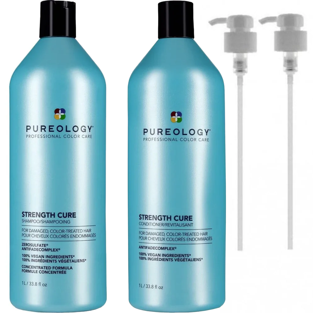 Pureology Strength Cure Strengthening Shampoo & Conditioner Twin 2 x 1 ...