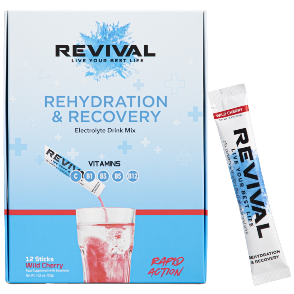 Revival Wild Cherry Rehydration & Recovery Electrolyte Drink Mix x12 ...