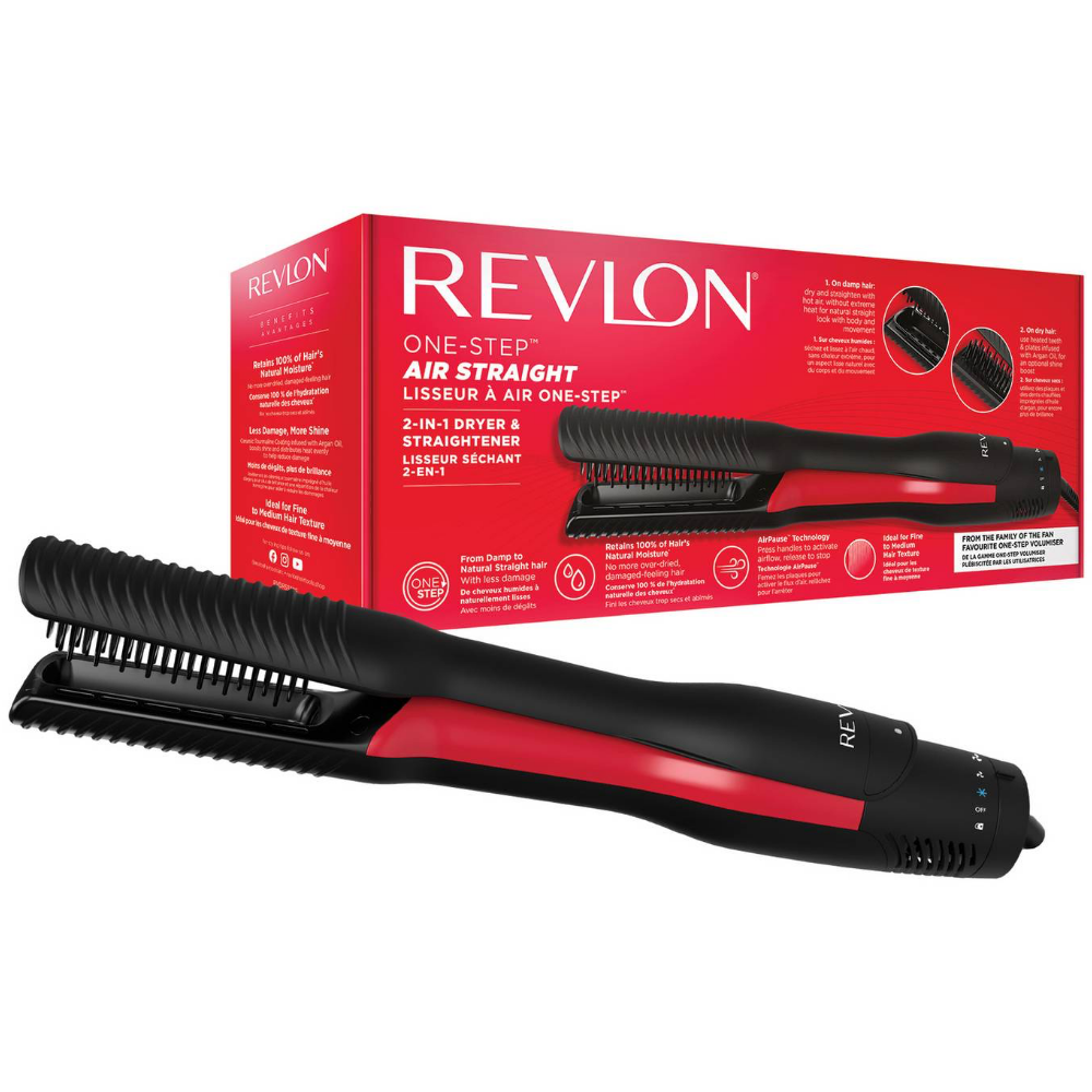 Revlon Pro Collection One-Step Air Straight 2-In-1 Hair Dryer & Straig ...