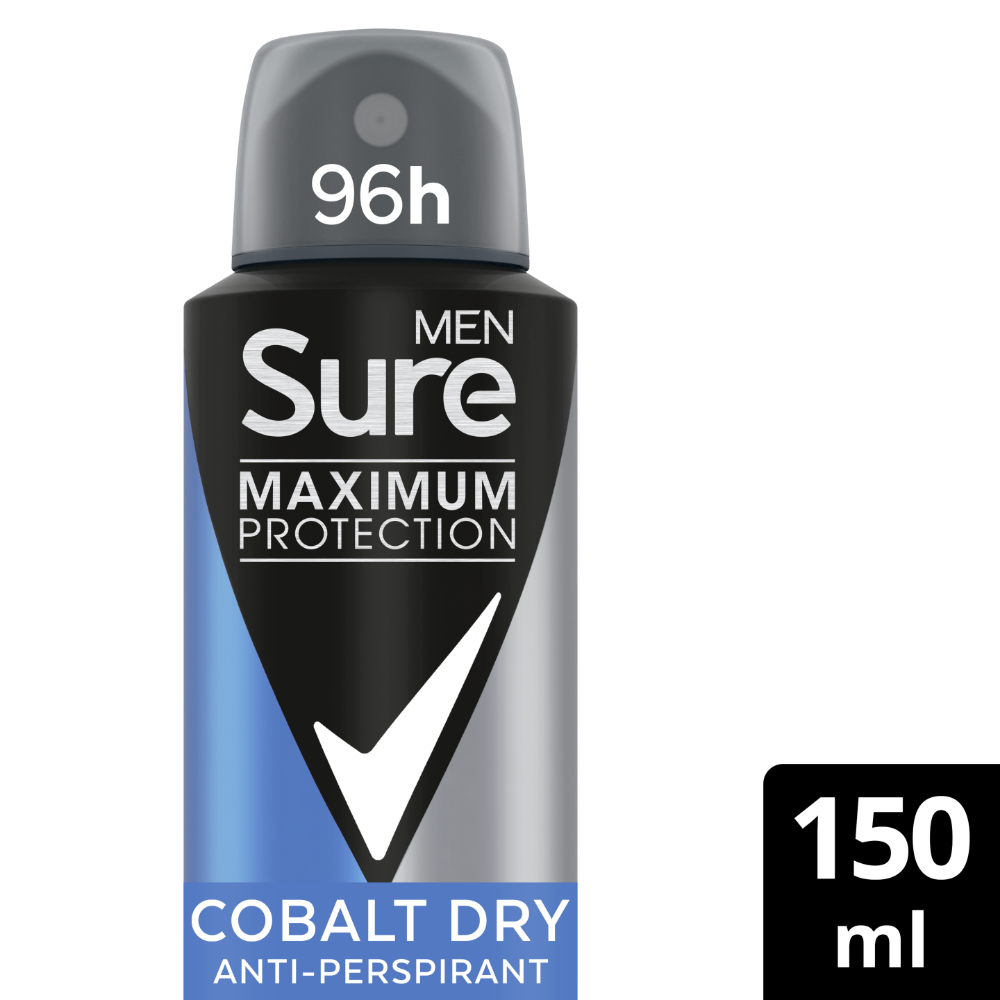 Sure Men Maximum Protection 96h Cobalt Dry Anti-Perspirant Deodorant ...