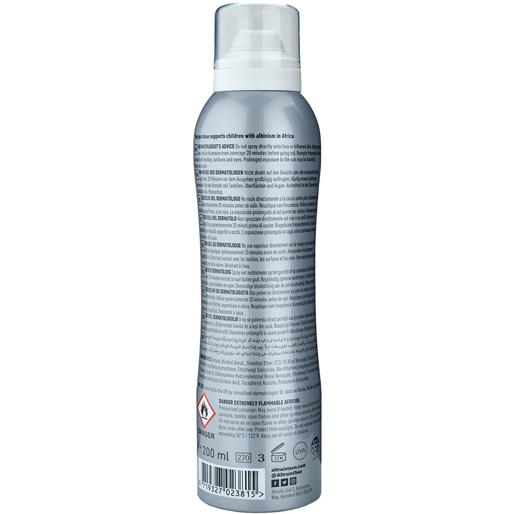 Altruist Dermatologist Invisible Sunspray SPF50 200ml – Justmylook