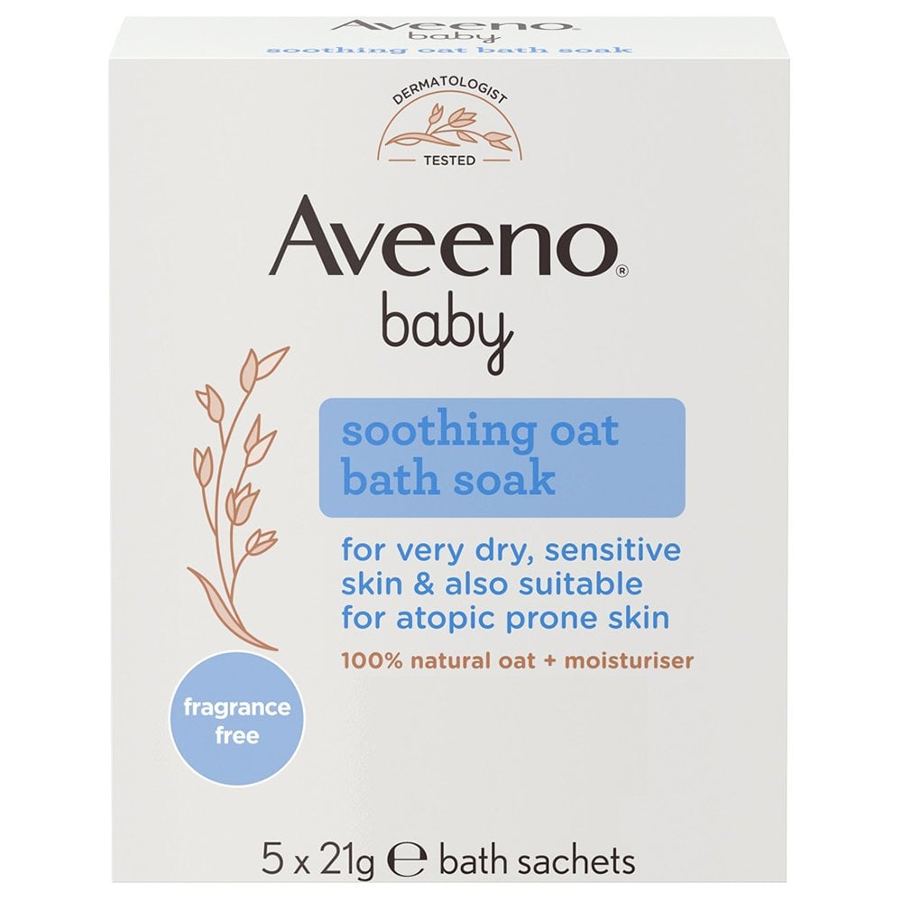 Aveeno Baby Soothing Oat Bath Soak 5 x 21g Sachets – Justmylook