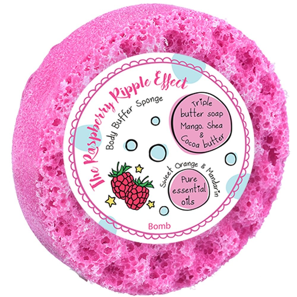 Bomb Cosmetics The Raspberry Ripple Effect Body Buffer Shower Soap Spo ...