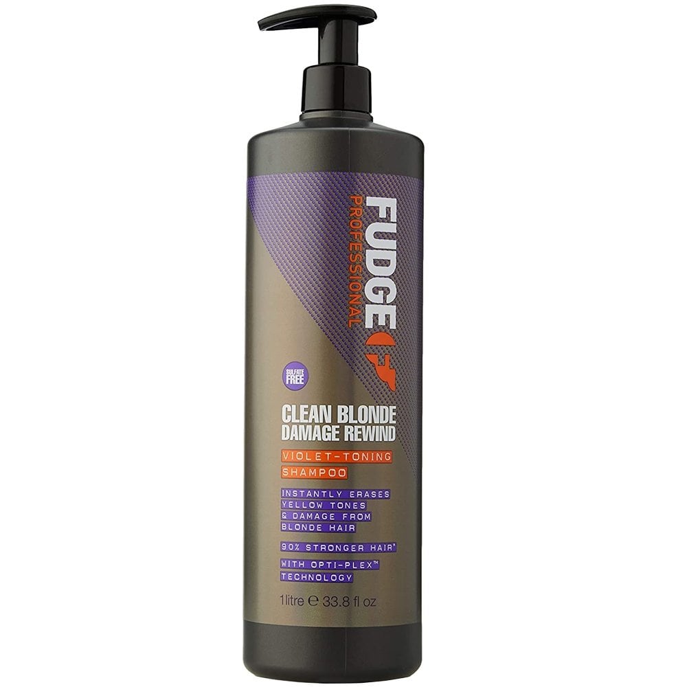 Fudge Professional Clean Blonde Damage Rewind Violet-Toning Shampoo 10 ...