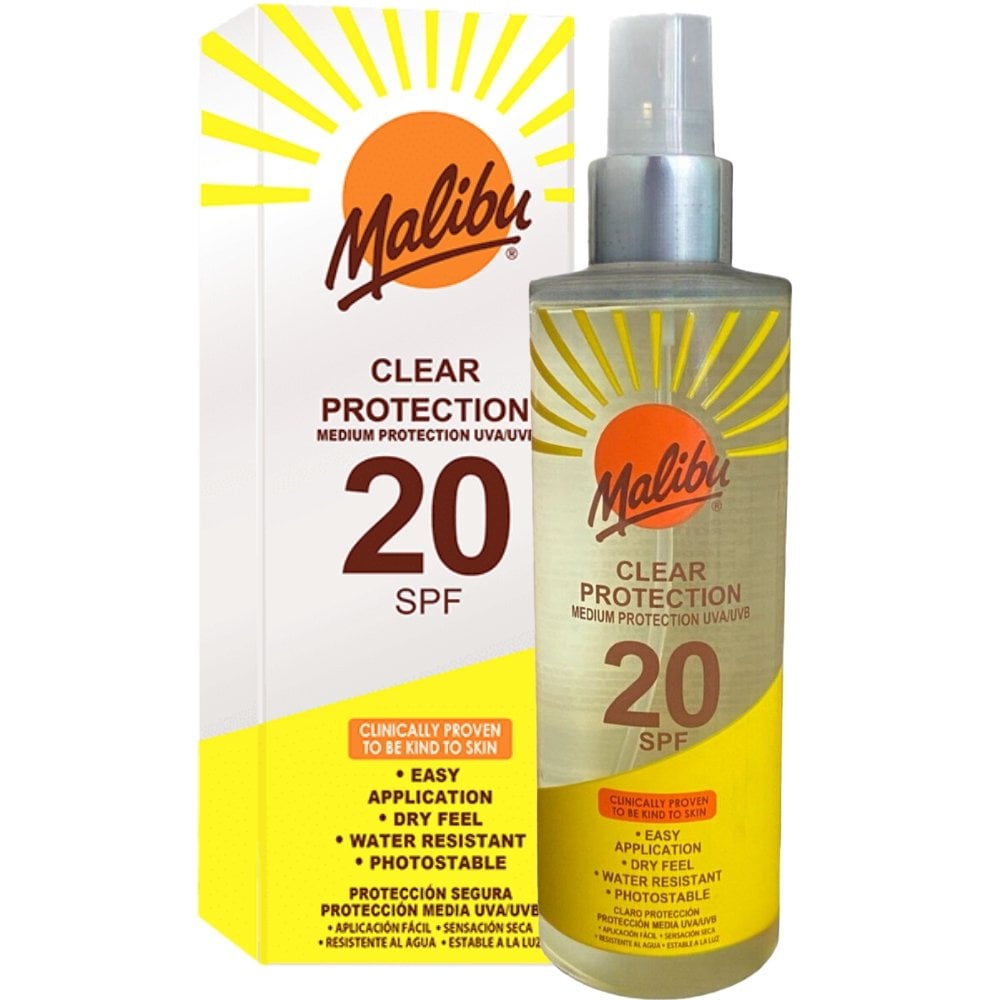 Malibu Clear Protection Spray SPF20 250ml – Justmylook