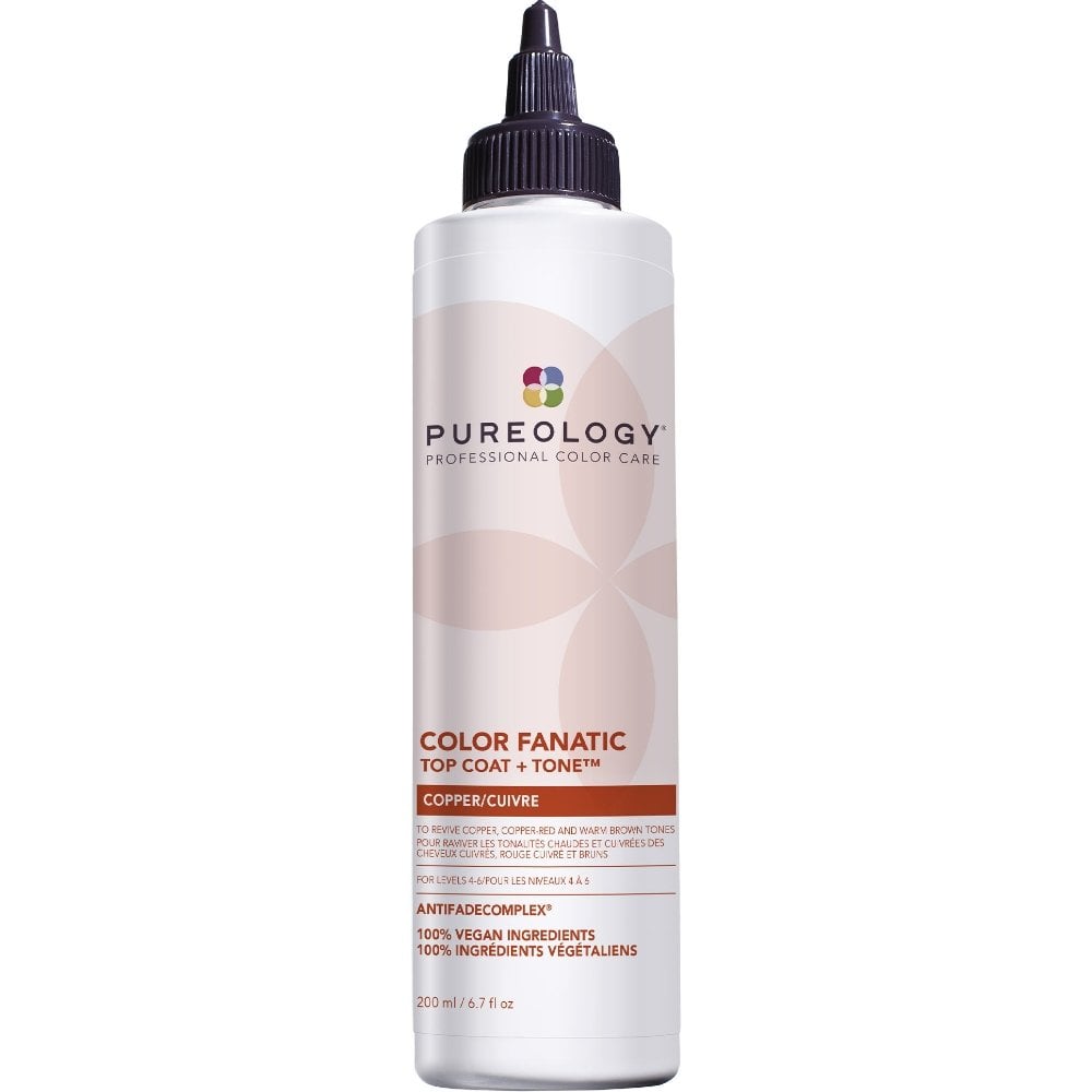 Pureology Colour Fanatic Top Coat + Tone Copper Hair Toner 200ml ...