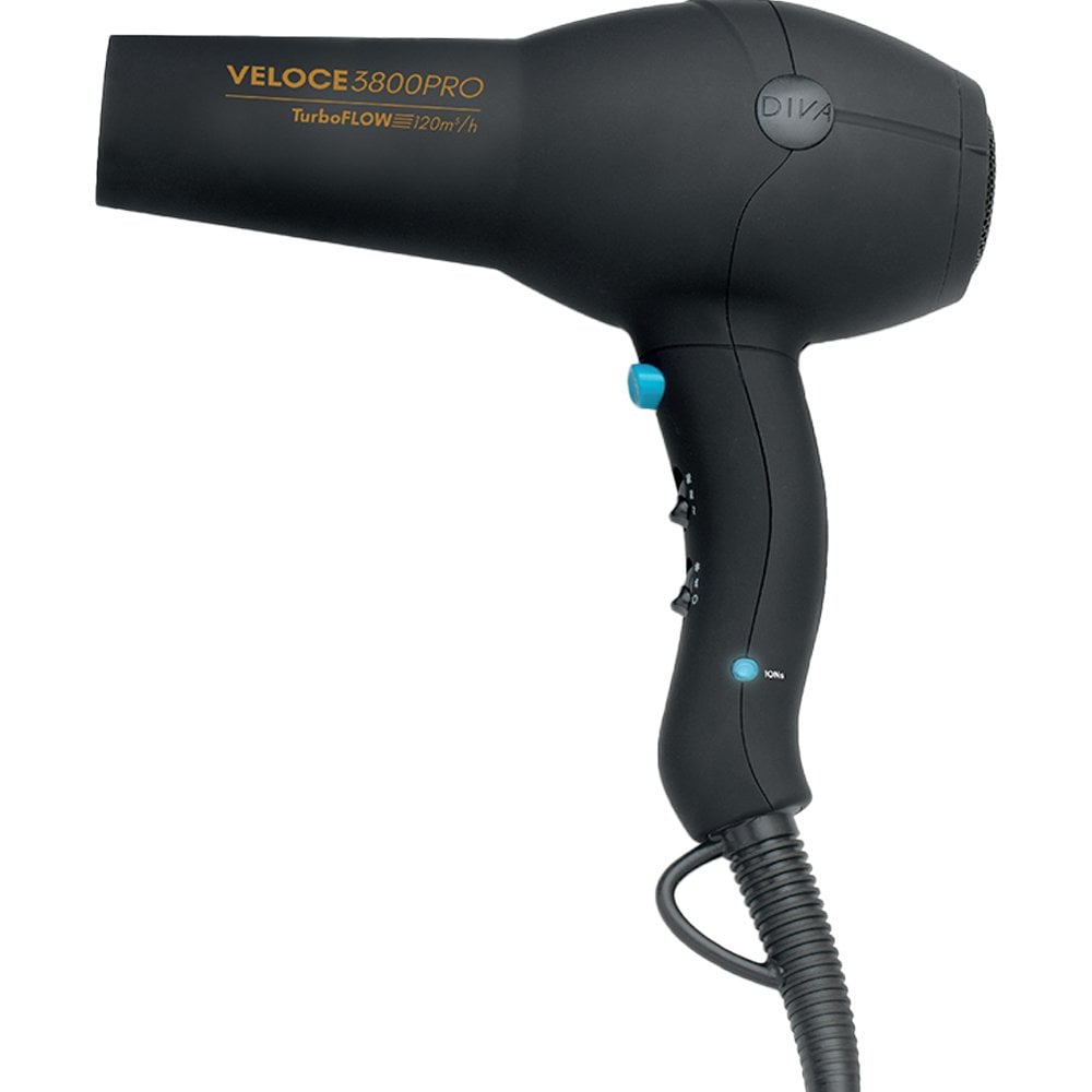 Diva Pro Veloce 3800 Pro Hair Dryer Black – Justmylook