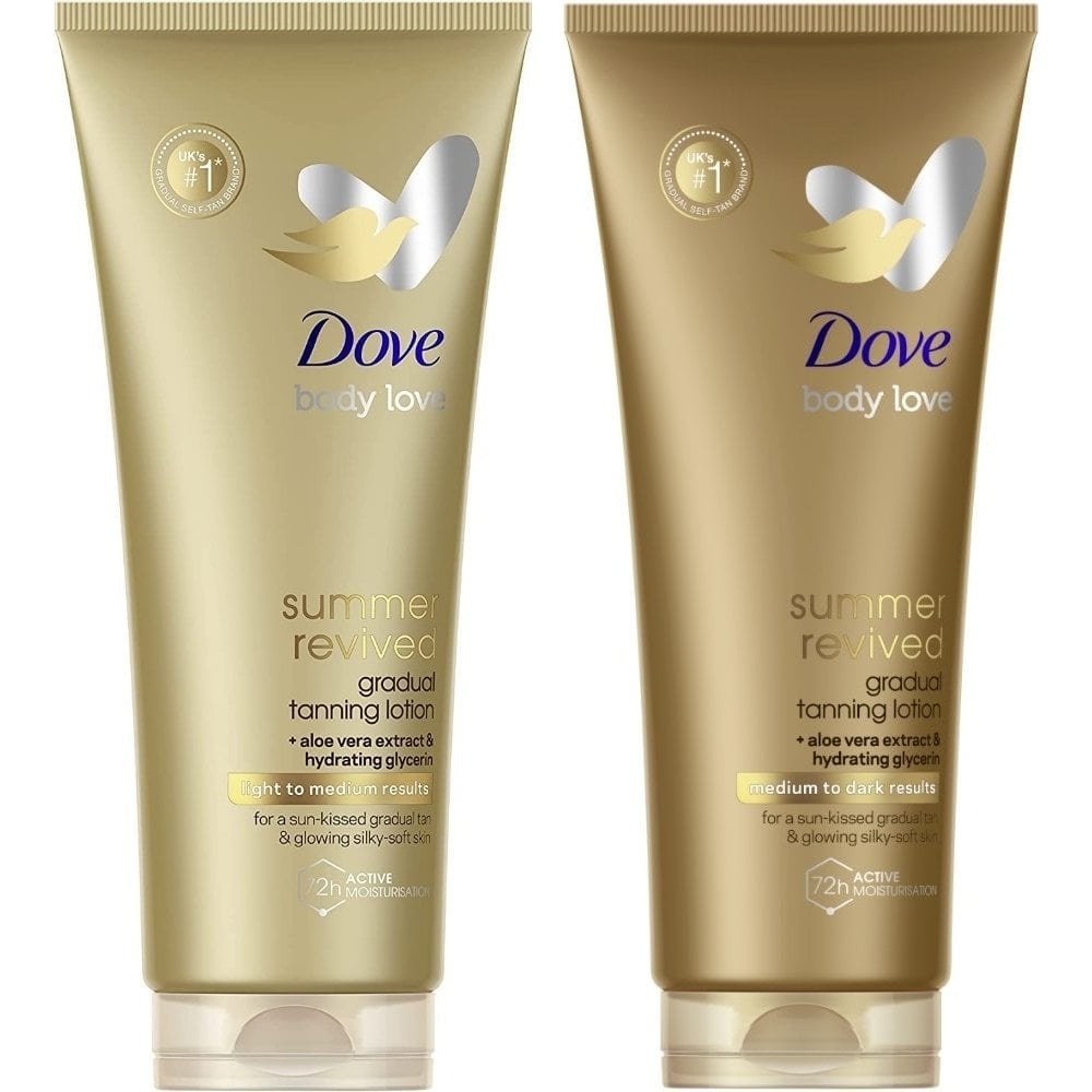 Dove Body Love Summer Revived Self-Tanning Body Lotion Light & Dark Tw ...