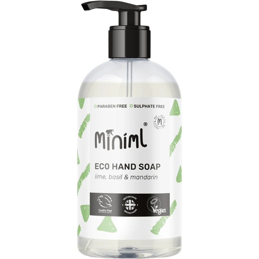 Miniml Eco Friendly Hand Soap Lime, Basil & Mandarin 500ml Plastic Pum ...