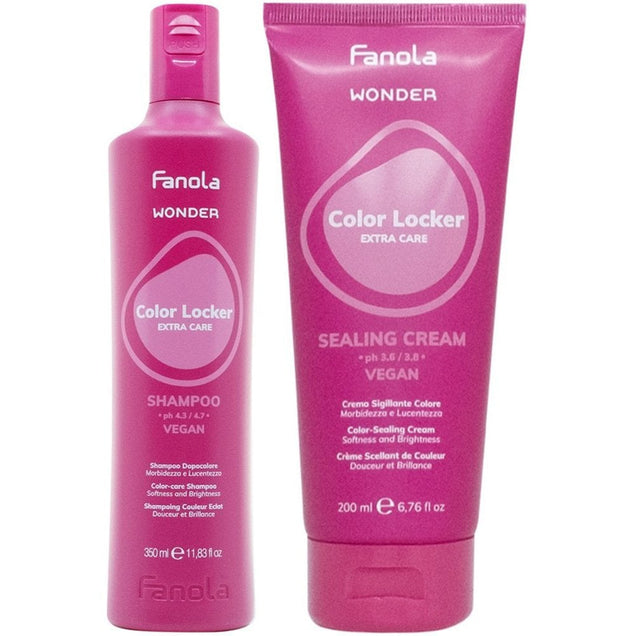 Fanola Wonder Colour Locker Shampoo 350ml & Sealing Cream 200ml Twin ...