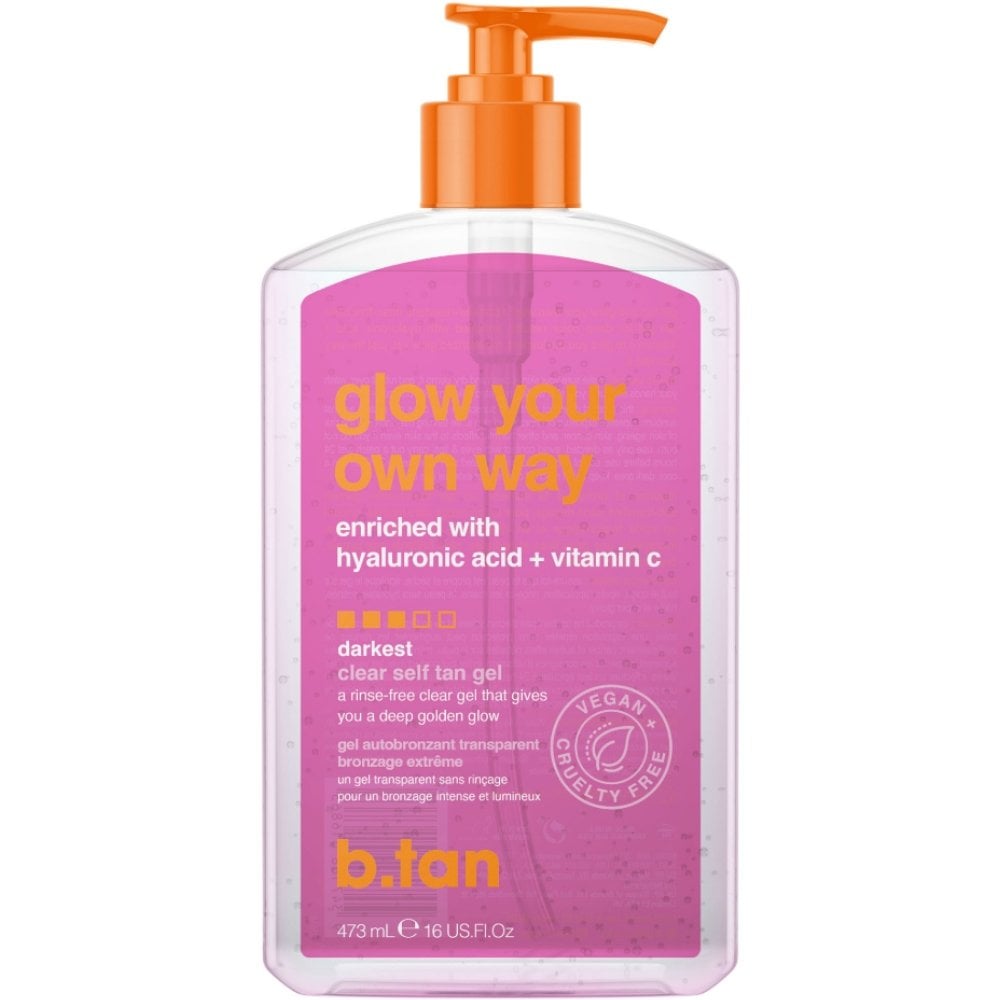 b.tan Glow Your Own Way Clear Self Tan Gel Darkest 473ml – Justmylook