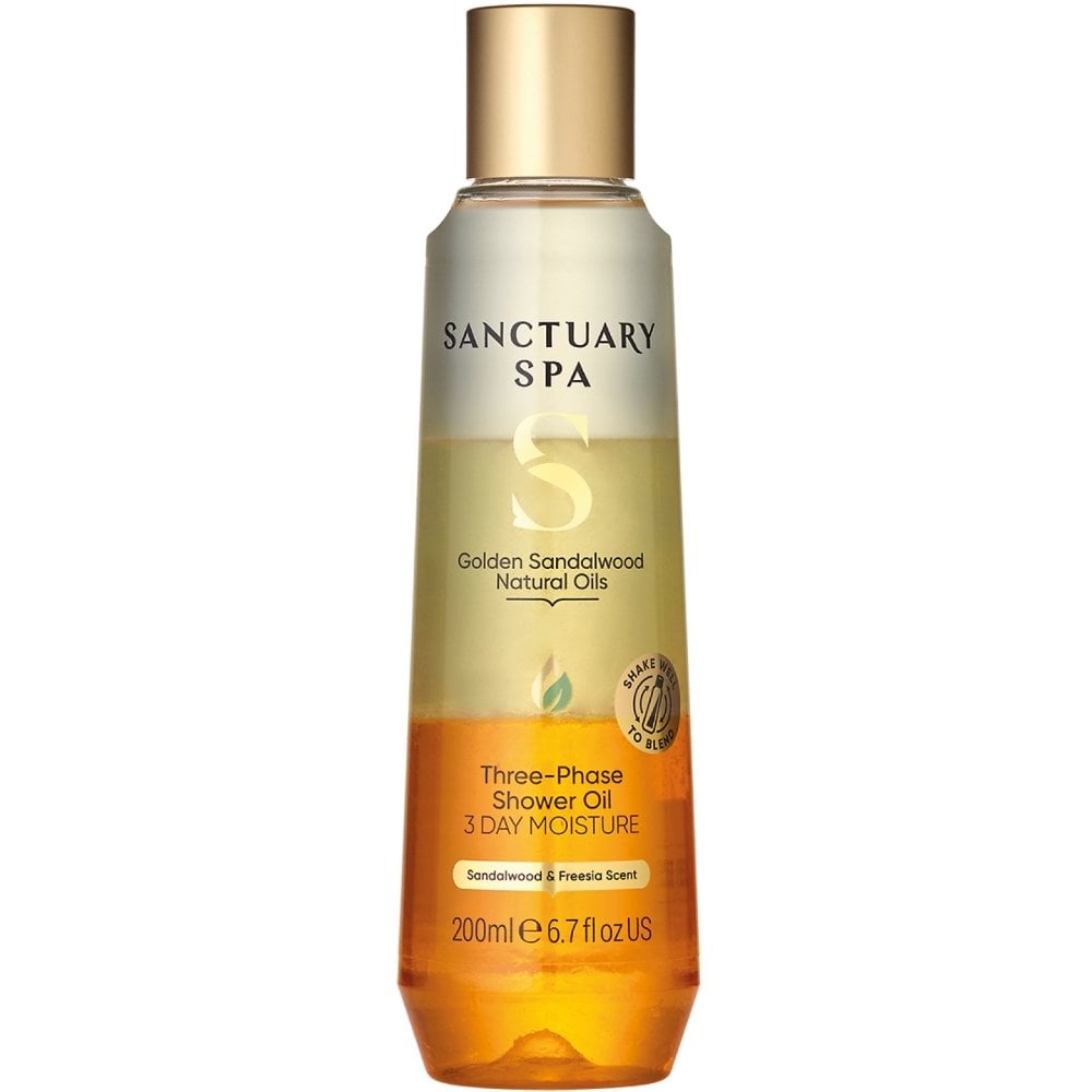 Sanctuary Spa Golden Sandalwood Natural Oils Three-Phase Shower Oil 20 ...