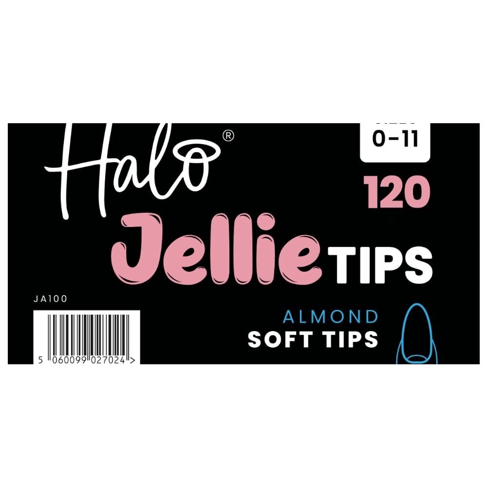 Halo Jellie Tips Soft Gel Nail Tips Almond x120 Sizes 0-11 – Justmylook