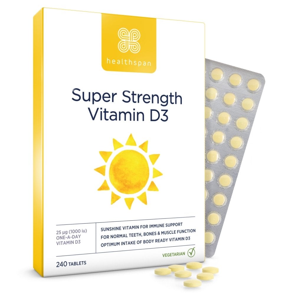 Healthspan Super Strength Vitamin D3 1,000iµ 240 Tablets – Justmylook