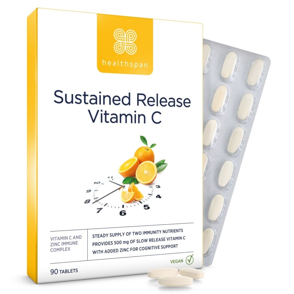 Healthspan Vitamin C Sustained Release 500mg 90 Tablets – Justmylook