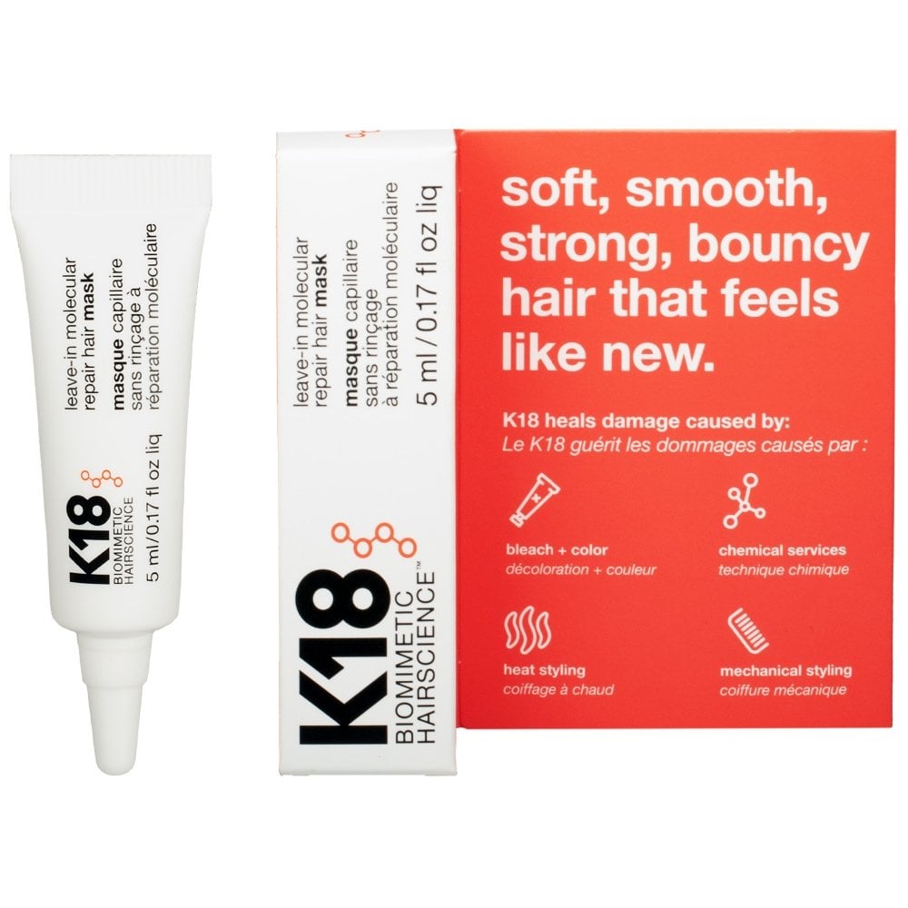 K18 Biomimetic Hairscience Leave-In Molecular Repair Hair Mask 5ml – Justmylook