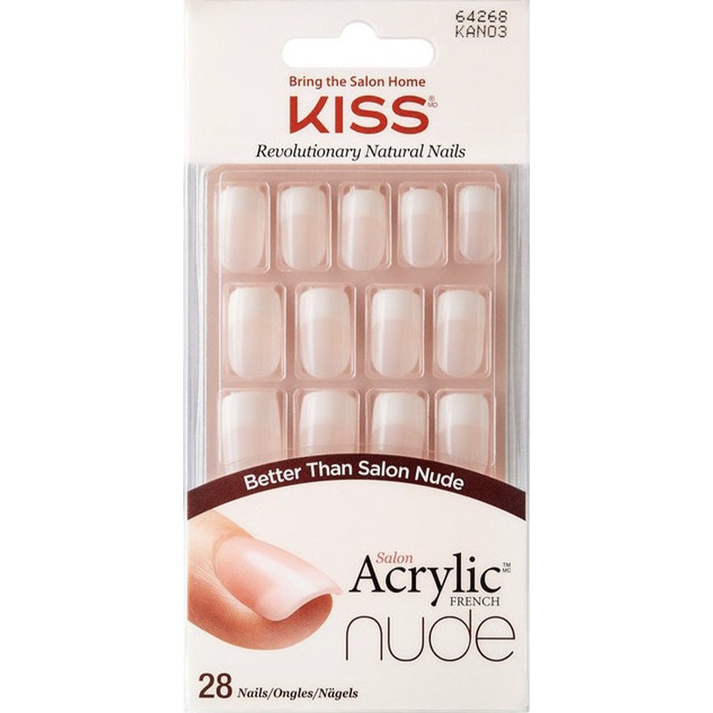 Kiss Salon Acrylic Nude Nails Cashmere 28x – Justmylook