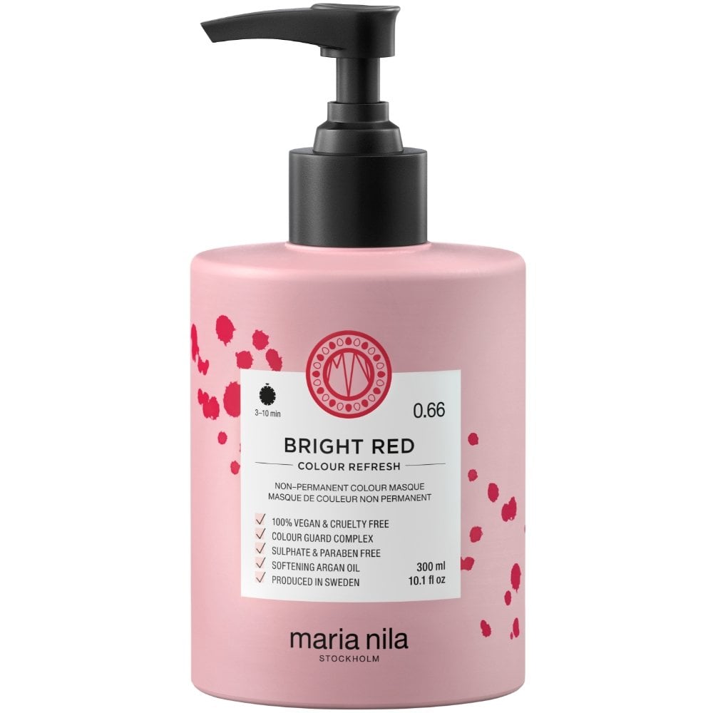 Maria Nila Colour Refresh Non-Permanent Colour Mask Bright Red 300ml ...