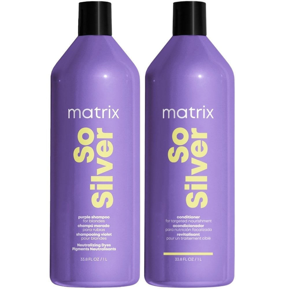 Matrix Total Results So Silver Purple Shampoo & Conditioner Twin 2 x 1 ...