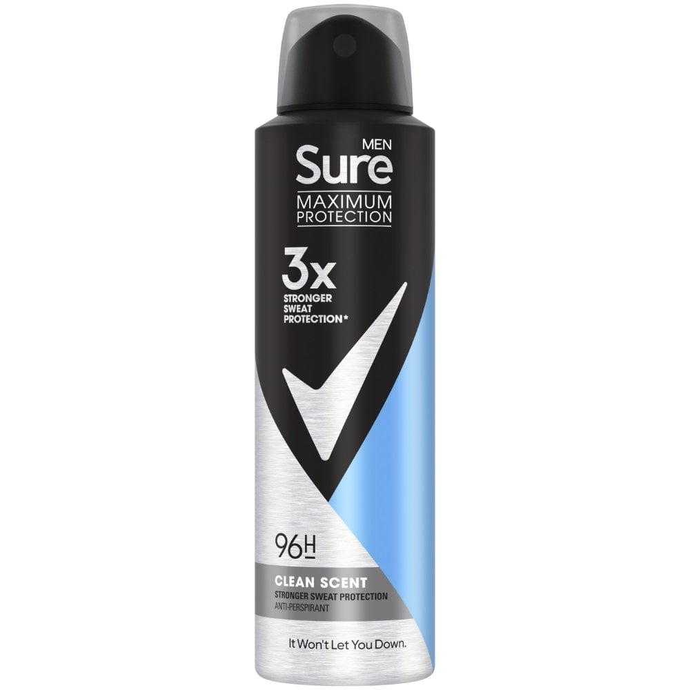 Sure Men Maximum Protection 96h Clean Scent Anti-Perspirant Deodorant ...